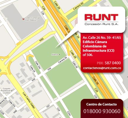 Runt en Colombia: Direcciones runt