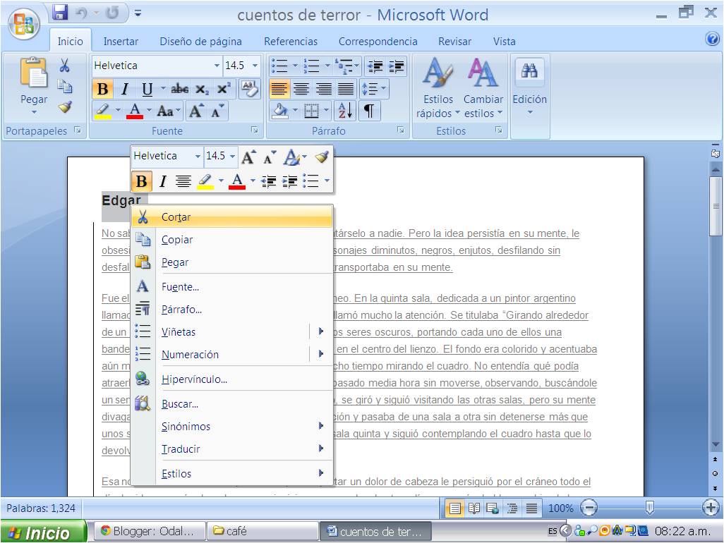 OdalizZ: Comandos de Microsoft Word