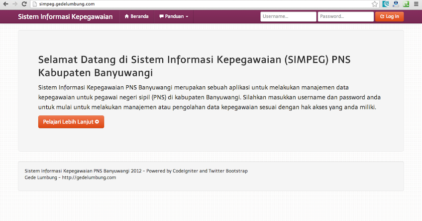 Kang Wibby: Aplikasi Source Code Aplikasi Kepegawaian