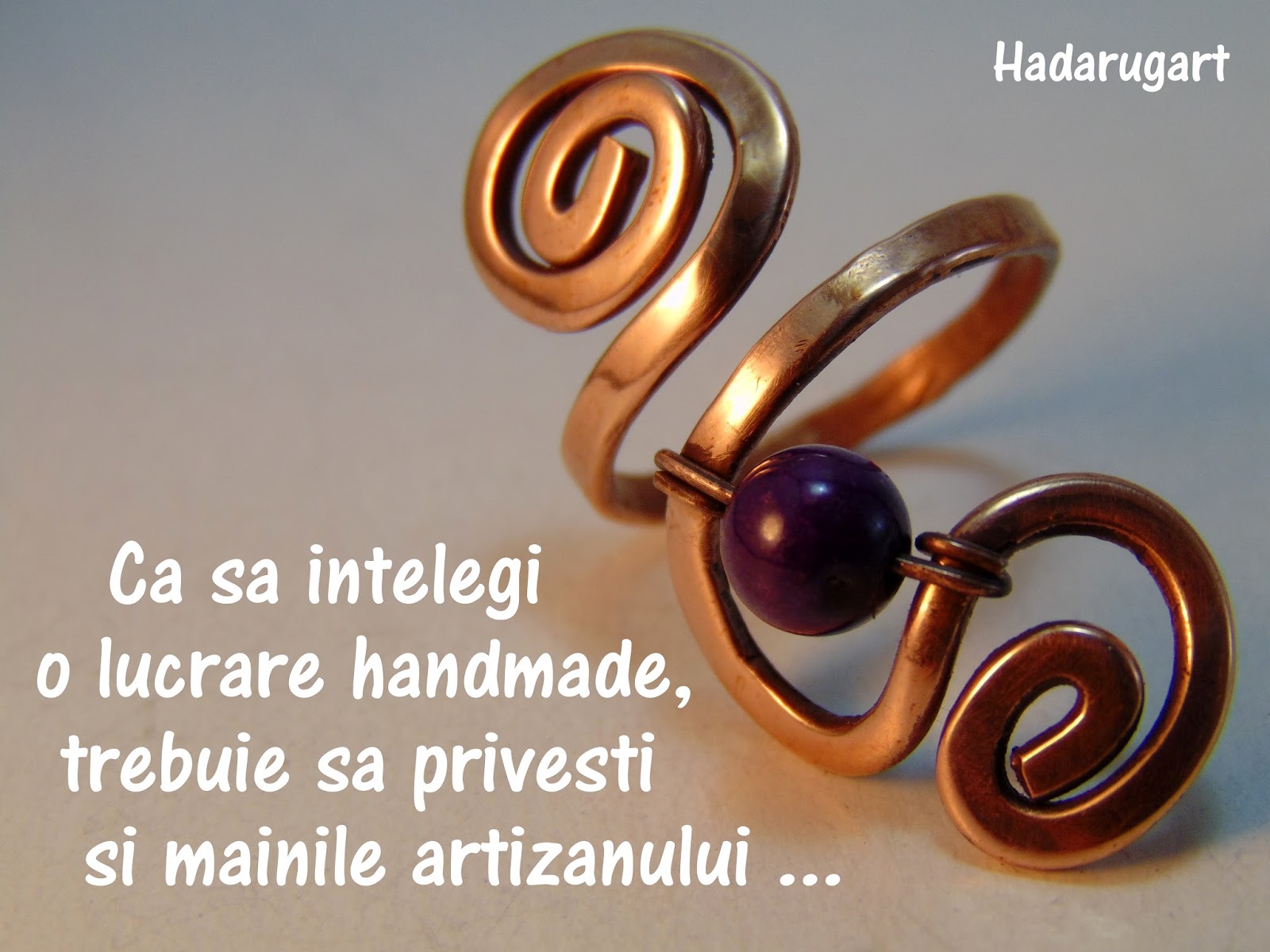 Inel din cupru handmade