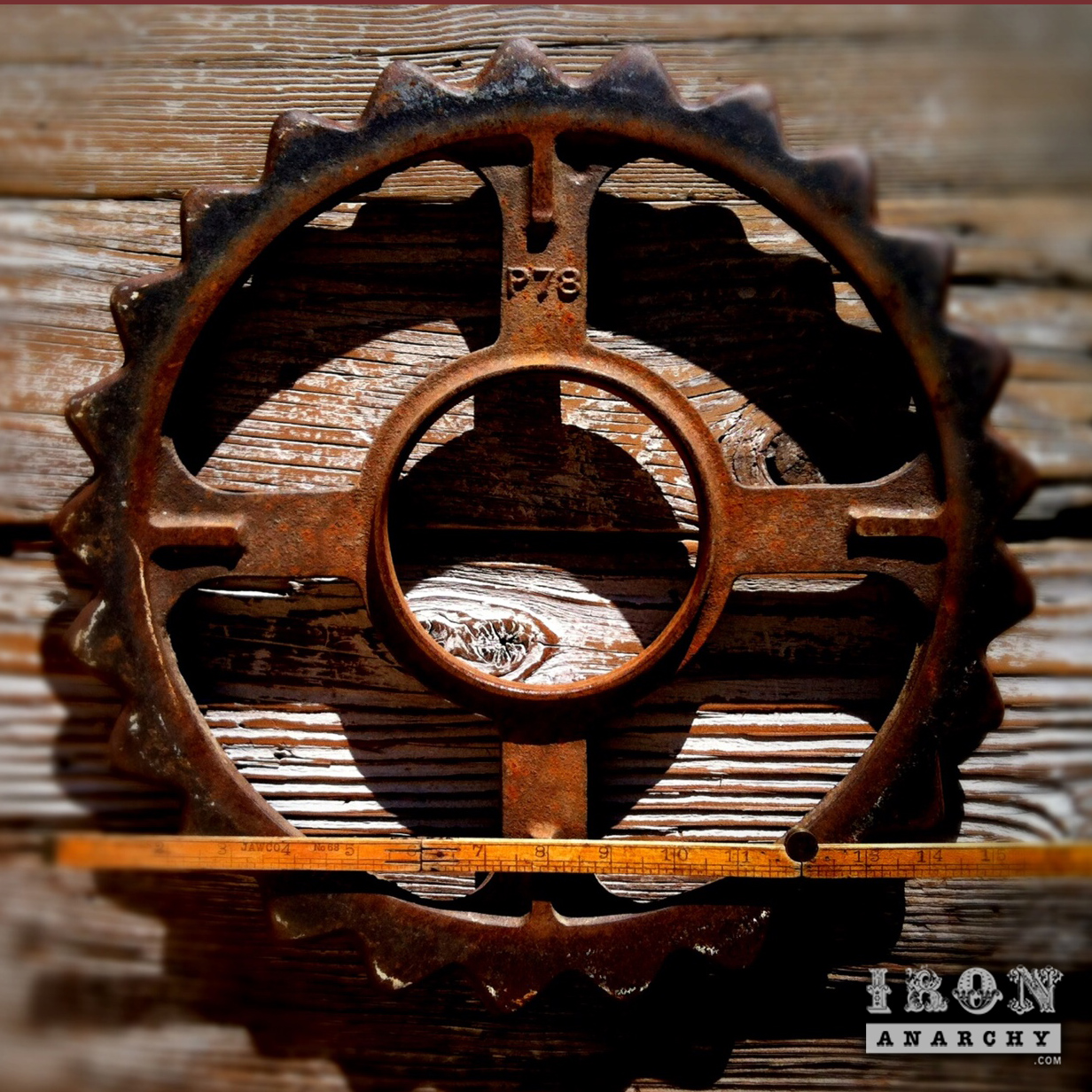 Large Antique Industrial Cast Iron Gear