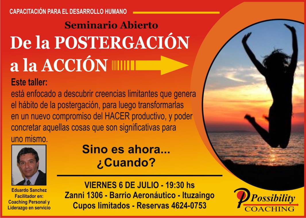 Coaching Personal: Taller de postergación