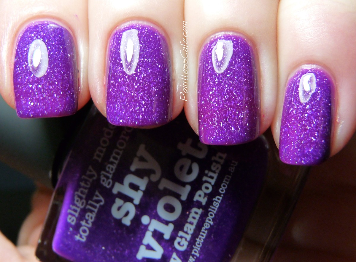 piCture pOlish Shy Violet - Swatches and Review | Pointless Cafe