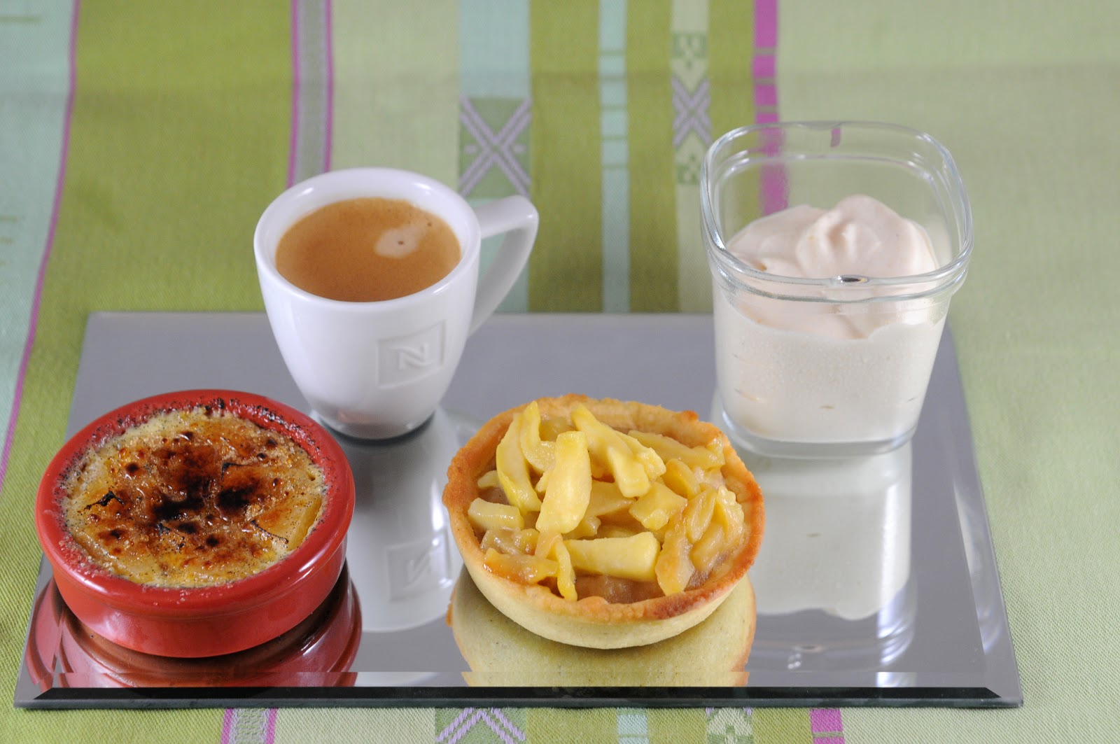 13 desserts, chacun: Café gourmand: déclinaisons autour de la pomme