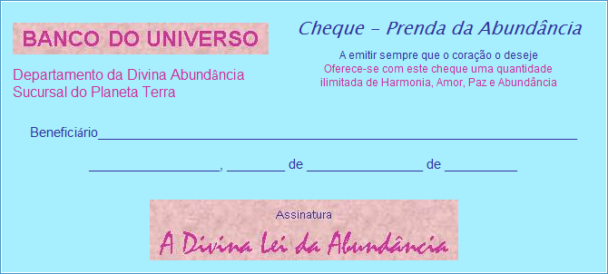 CE: CHEQUE DA ABUNDÂNCIA