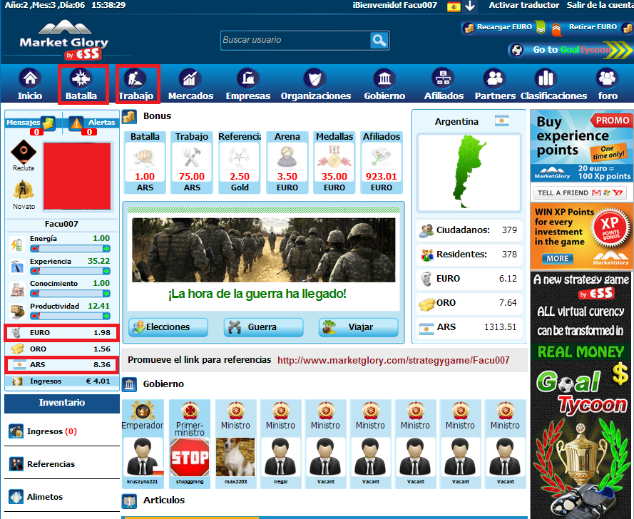 Ganar dinero con Market Glory: Ganar dinero con Market Glory