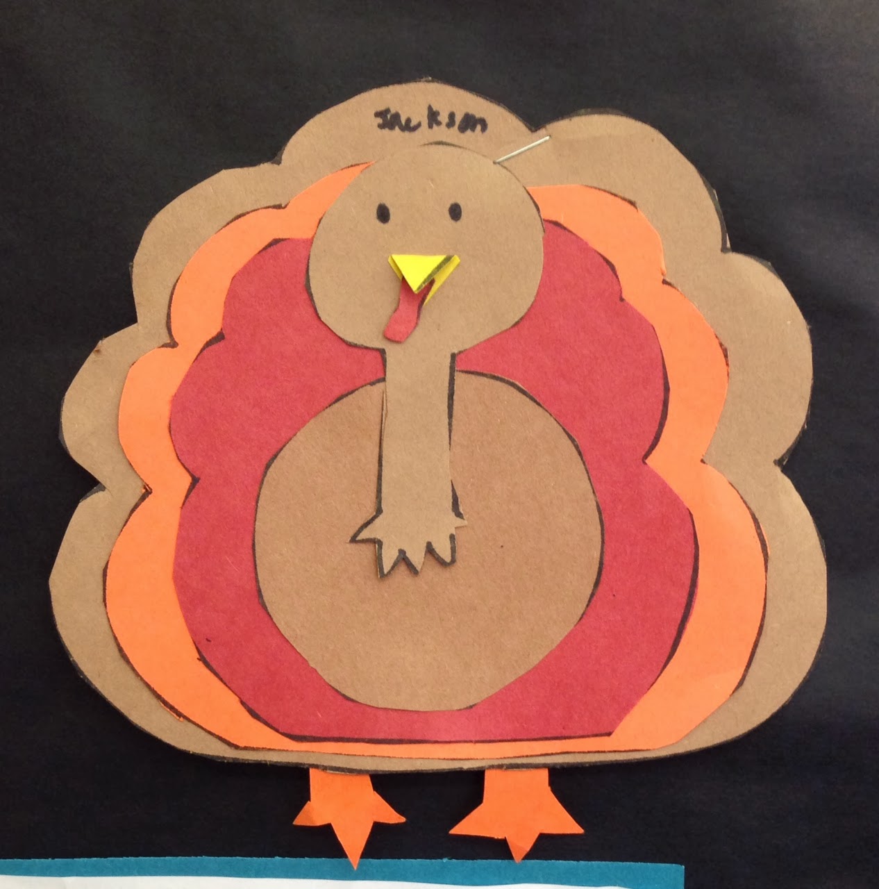 Thanksgiving Craft: A Turkey! - Apples & ABC's