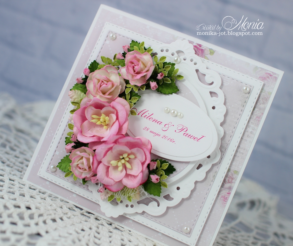 Wild Orchid Crafts: Wedding pink card
