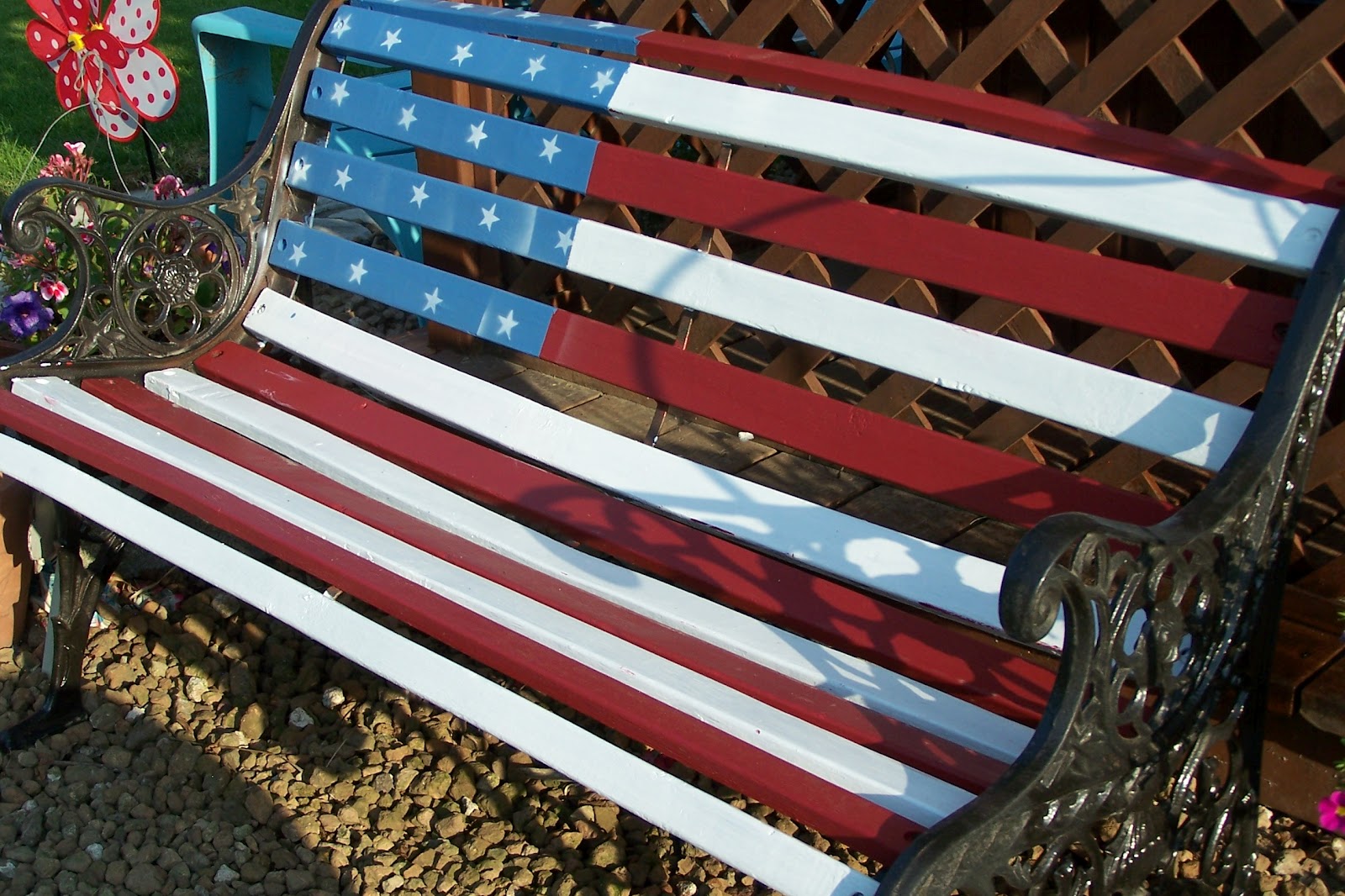 A "Little Ivie" in Finley...: Americana bench