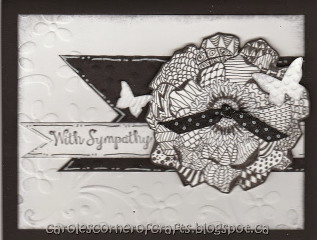 Carole's Corner of Crafts: Card SU242 With Sympathy Zentangle