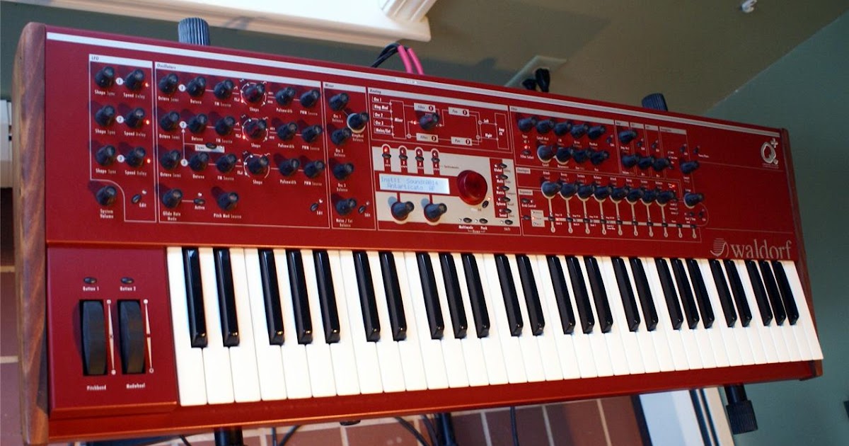 MATRIXSYNTH: Waldorf Q+ Original Ruby Red Synthesizer Keyboard