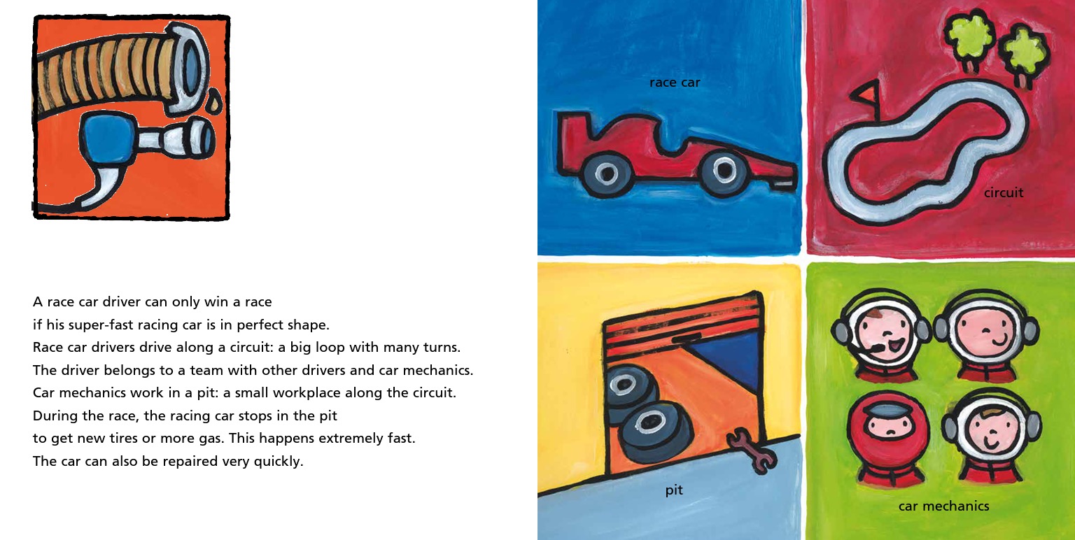 STORYWRAPS: "Race Car Drivers and What They Do" - a bookwrap