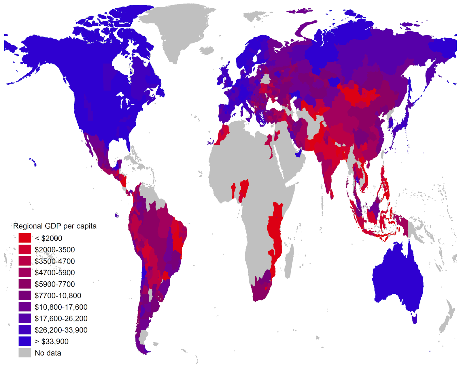 A global map of subnational GDP - Vivid Maps