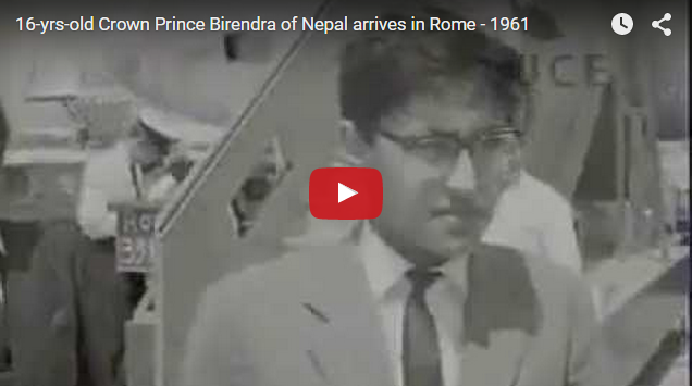 King Birendra arrival in Rome at the age of 16.Watch video | Creative ...