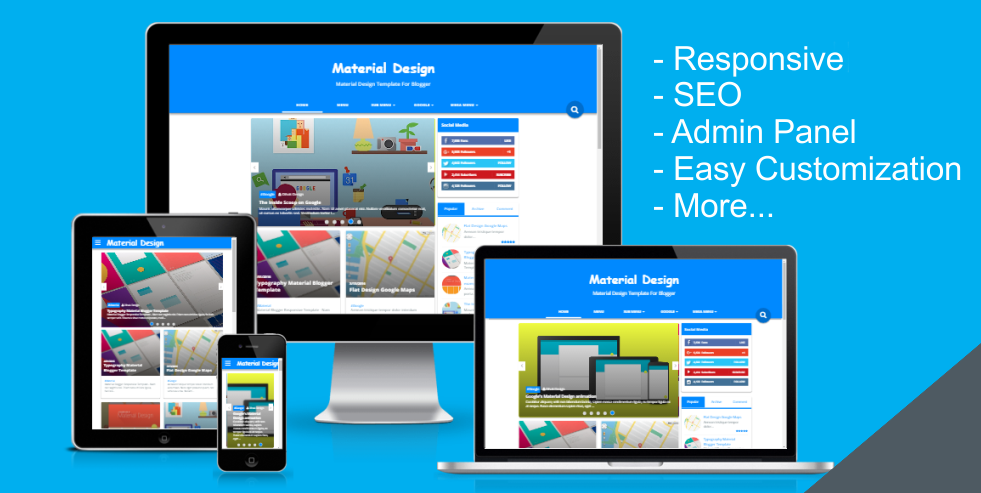 Một số template Material Design đẹp cho Blogger