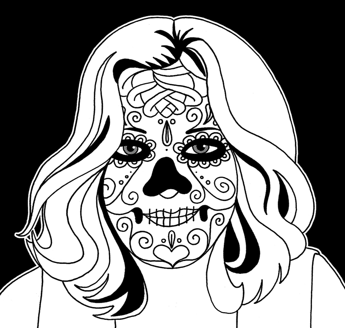 Yucca Flats, N.M.: Calaca-A-Day 365 Project Day 209 - +steph wanamaker