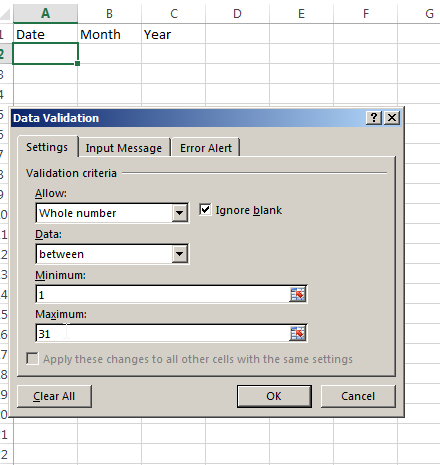 Amazing Excel: Data Validation In Microsoft excel