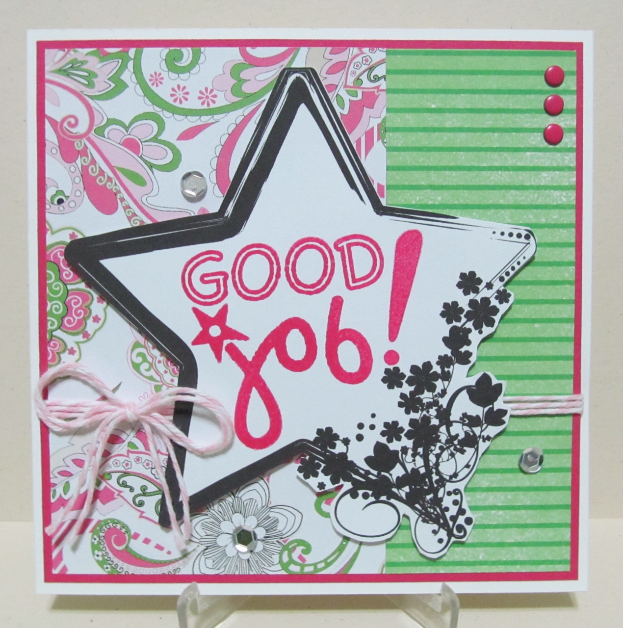 Savvy Handmade Cards: Star Frame Good Job Card
