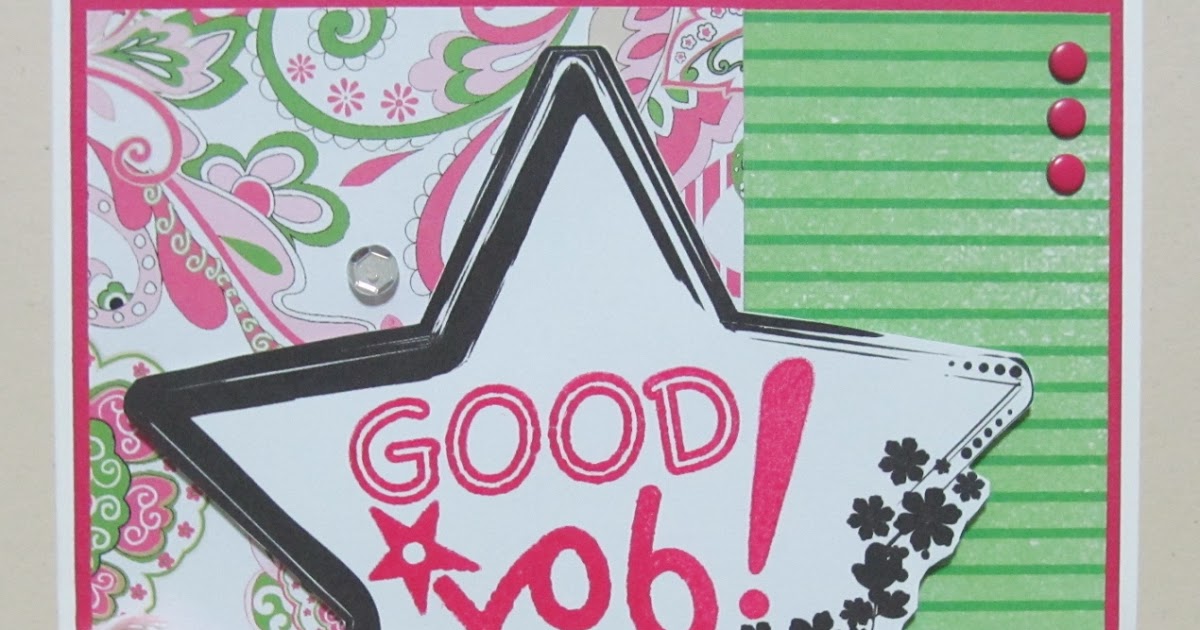 Savvy Handmade Cards: Star Frame Good Job Card