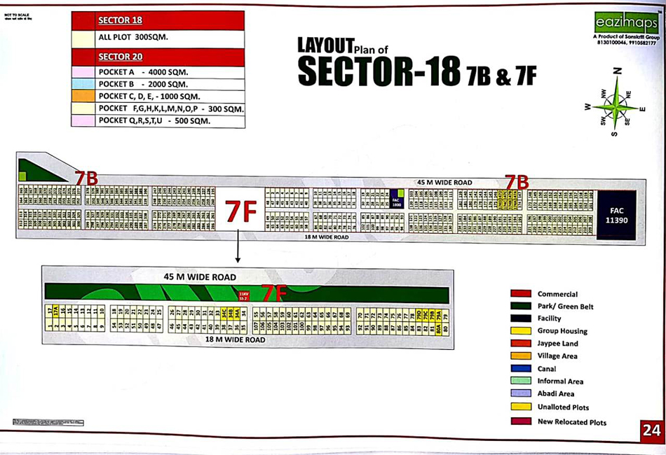 Layout Plan of Sector-18 7B,7F Yamuna Expressway Authority