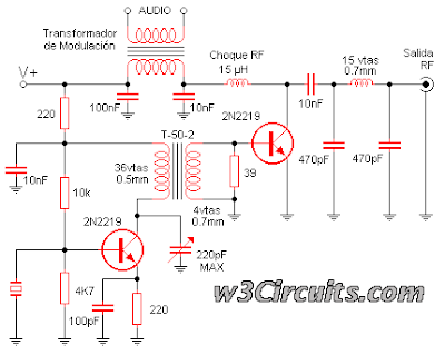 1W Shortwave Transmitter Circuit Diagram