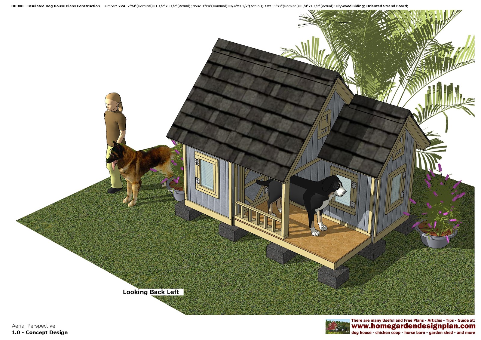 home garden plans: Dog Houses