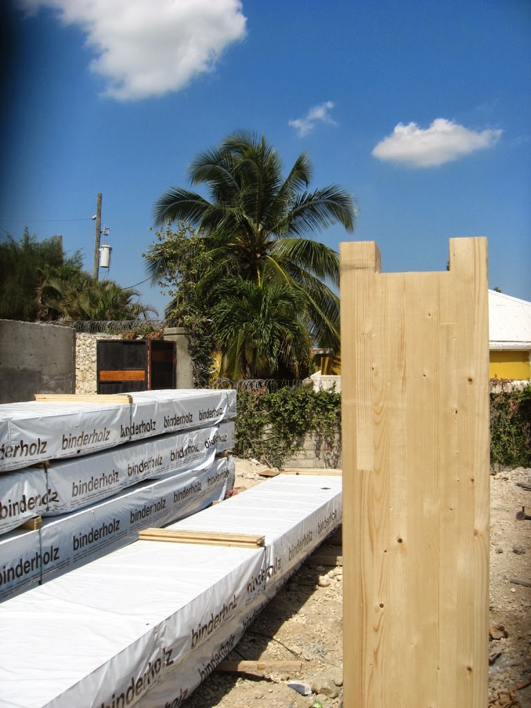 Haiti Cross Laminated Timber (CLT) parking structure: Installing the GL ...