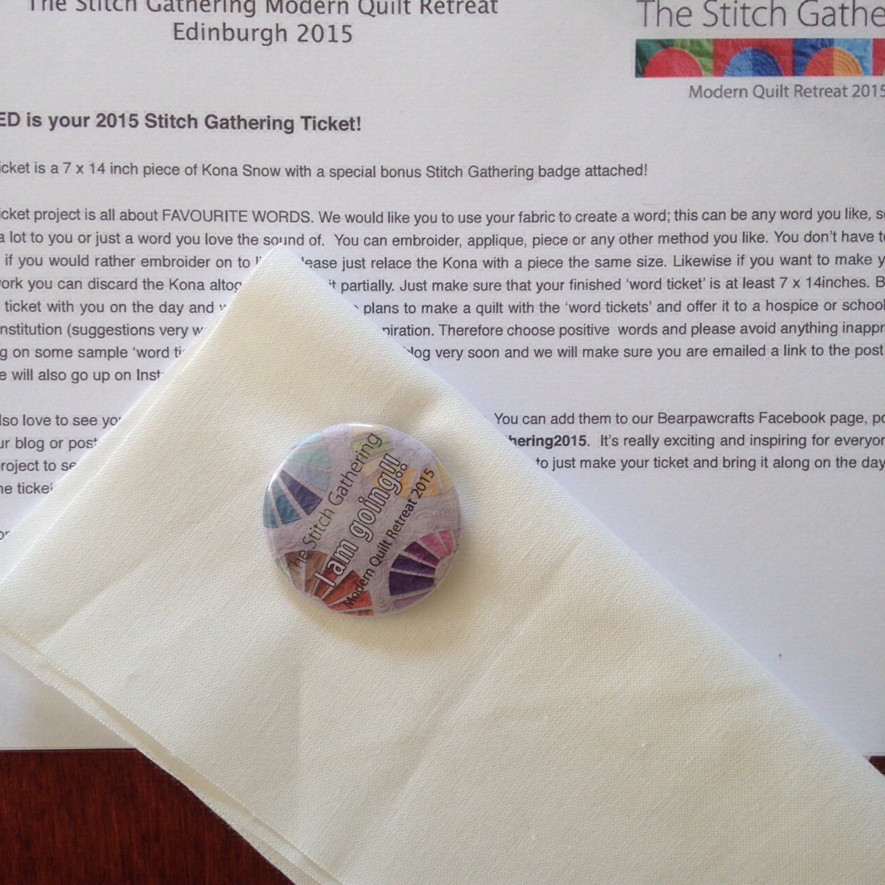 This year's Stitch Gathering Ticket!! • Jo Avery - the Blog