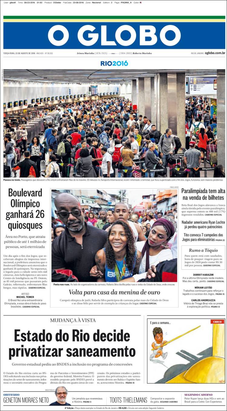 JPERIODICO El periodico global 23 de Agosto