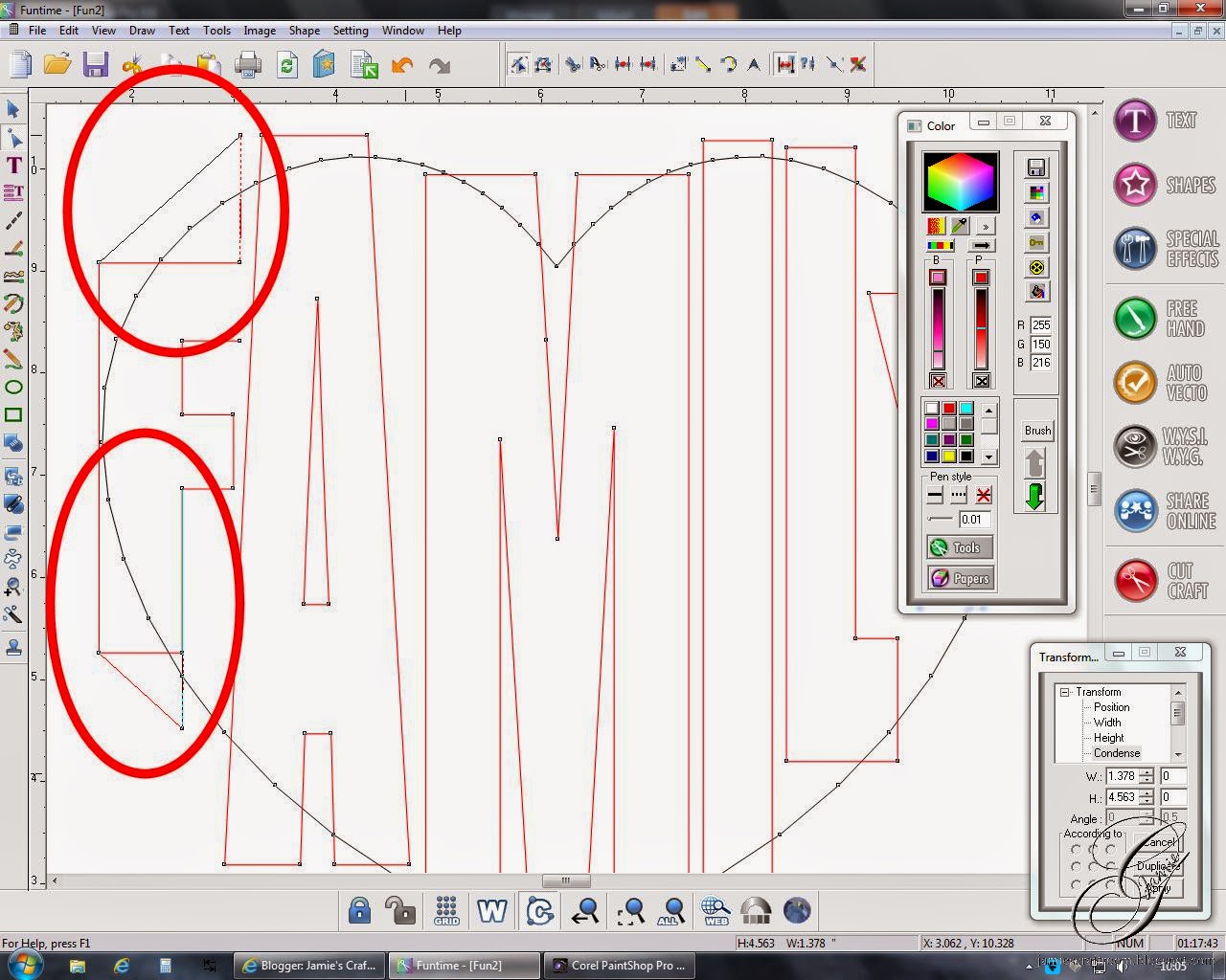 Jamie's Craft Room: Putting Words into a Shape Tutorial
