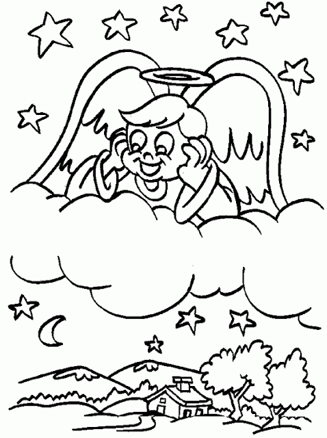 Kids Page: Angel Coloring Pages