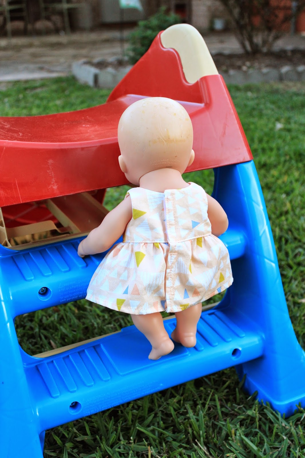 Our Nesting Ground: 12" Baby Doll Dress and Bloomers- Free Pattern!