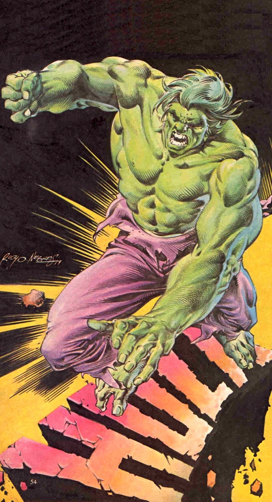 Marvel Comics of the 1980s: 1979 - The Incredible Hulk by Rudy Nebres