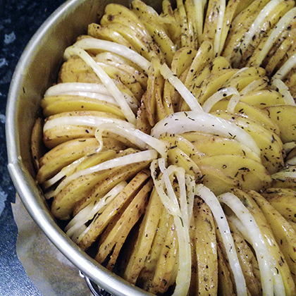 Pommes Anna potetform