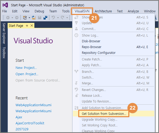 Visual Studio SVN Server And Client SVN