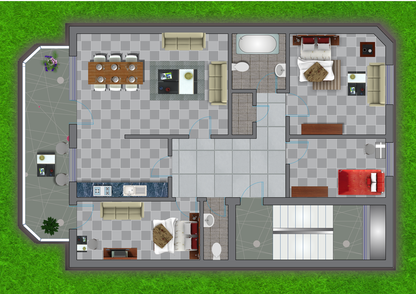 PORTFOLIO: Graphics Work for Architectural floor plan