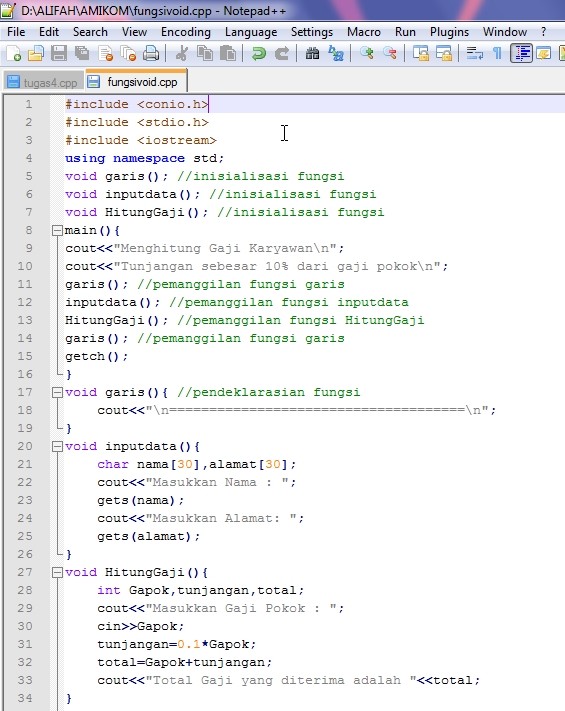 Pemrograman Modular dalam C++ | Alifah Nurwandari