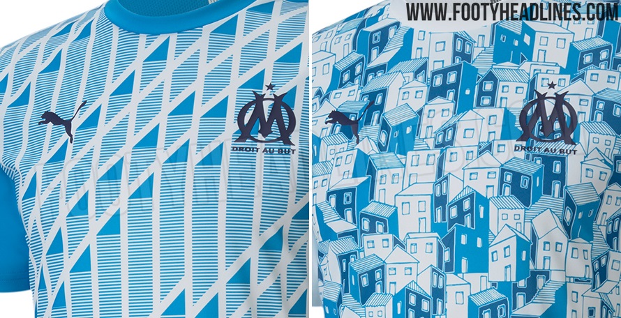 Feature Kit Designs: Marseille 20-21 Home & Away Pre-Match Shirts ...