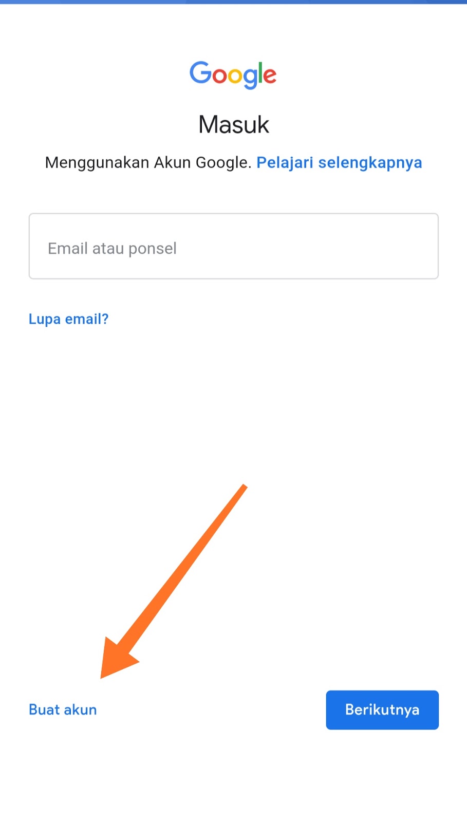CARA MEMBUAT AKUN GOOGEL - TUTORIAL APP