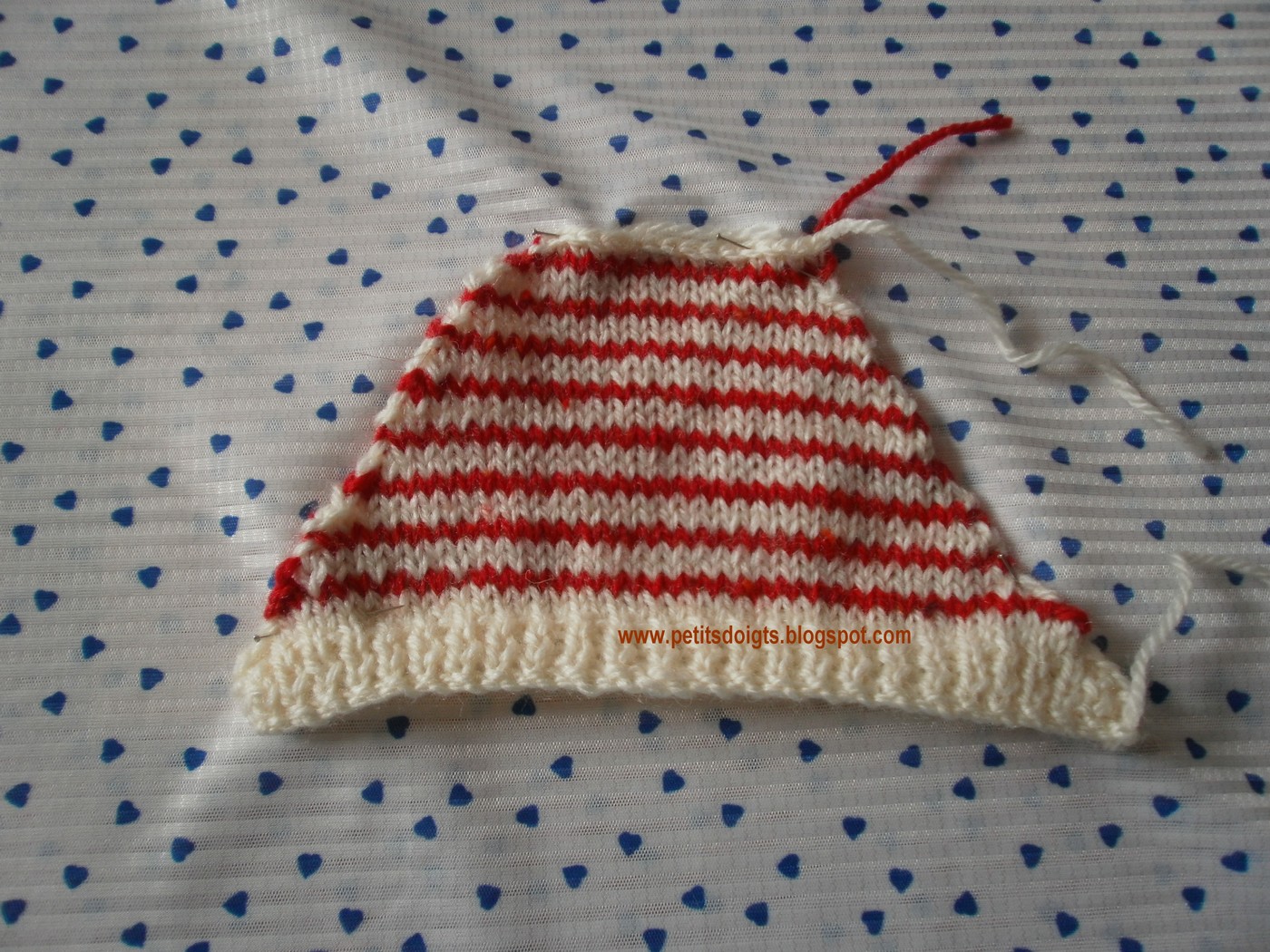 diminution tous les 2 rangs