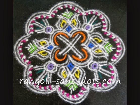 Kolam by Sudha Balaji: Rangoli borders - doorways kolam