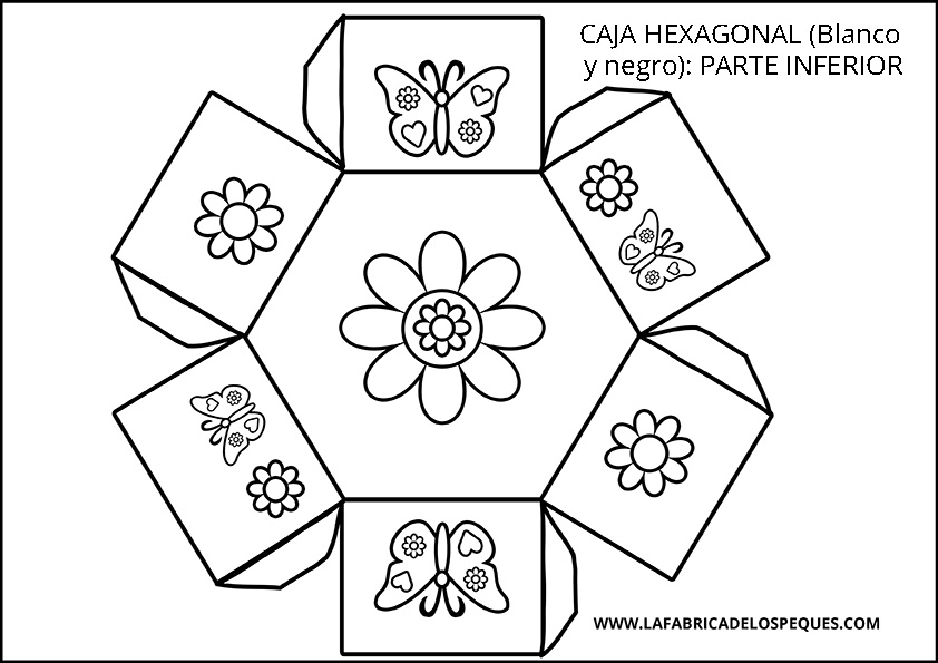 Imprimibles gratis: caja hexagonal. - La fábrica de los peques