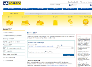 Figura 1 - Página de Busca de CEP