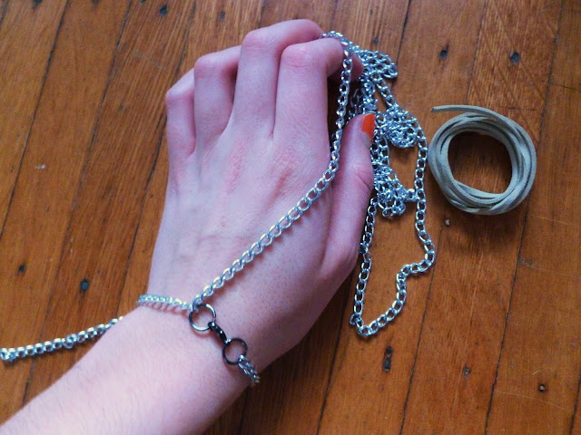 Letters from the Lighthouse: DIY Suede & Chain Bracelet