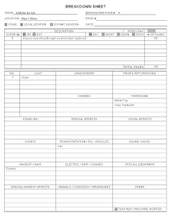Pre-Production: Breakdown Sheets