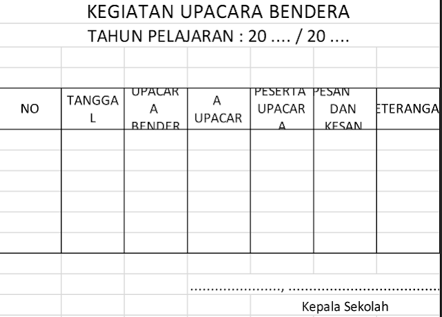 Download Format : Buku Kegiatan Apel Upacara Bendera - Download Silabus ...