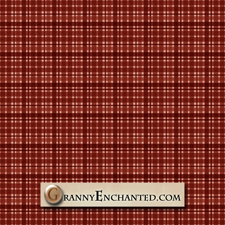 GRANNY ENCHANTED'S BLOG: Free Rusty Red Plaid Digital Scrapbook Paper ...