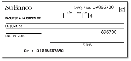 Administración y Finanzas: El Cheque: requisitos