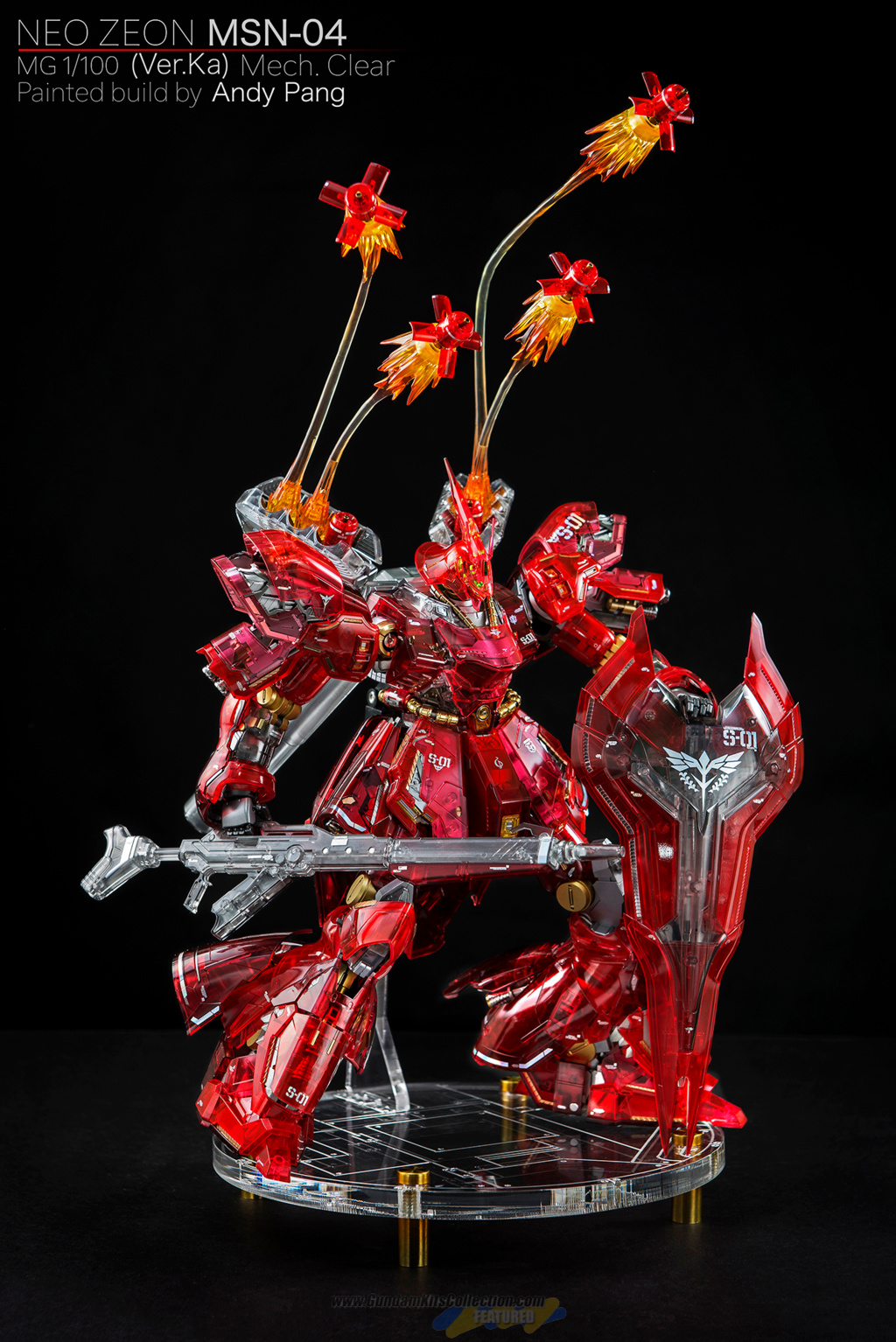 Painted Build: MG 1/100 Sazabi Ver.Ka Mechanical Clear.