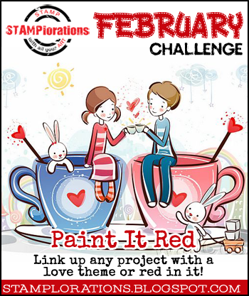 STAMPlorations™ Blog: February Challenge - Paint it Red